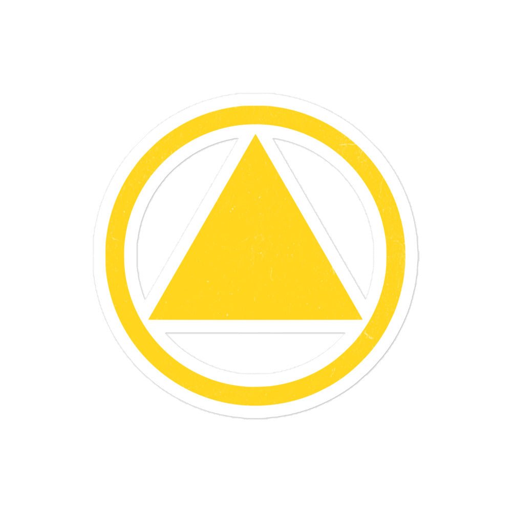 Yellow Sobriety Symbol Vinyl Sticker | Durable Waterproof Decal ...