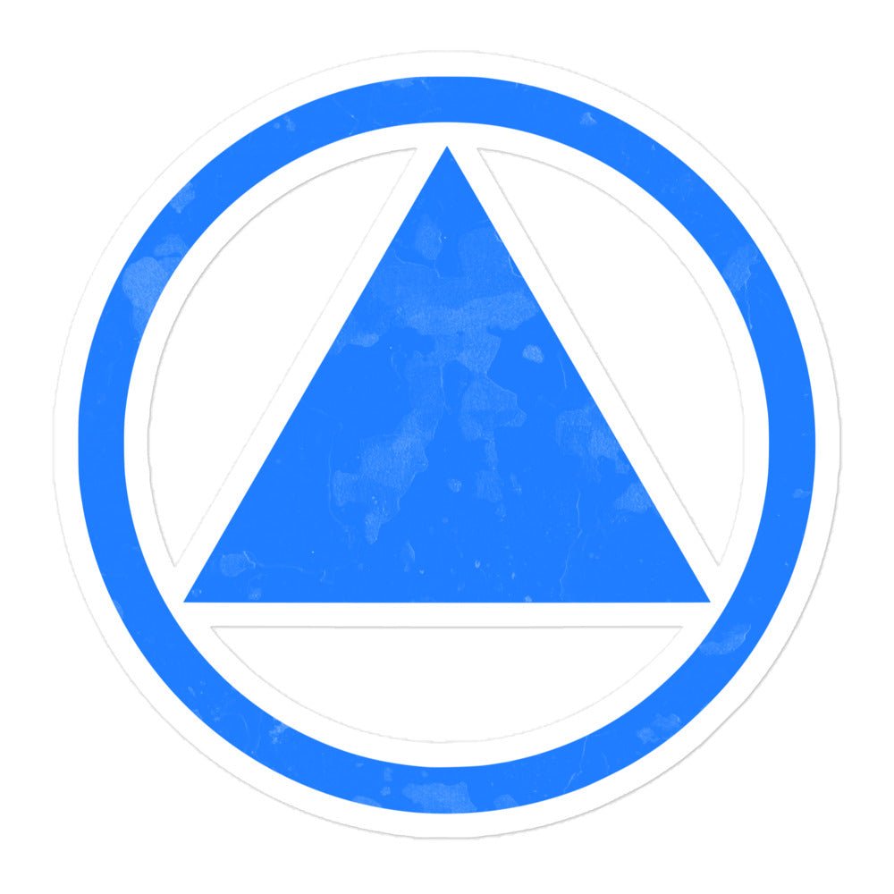 Blue Sobriety Symbol Vinyl Sticker | Durable Waterproof Decal – Sobervation