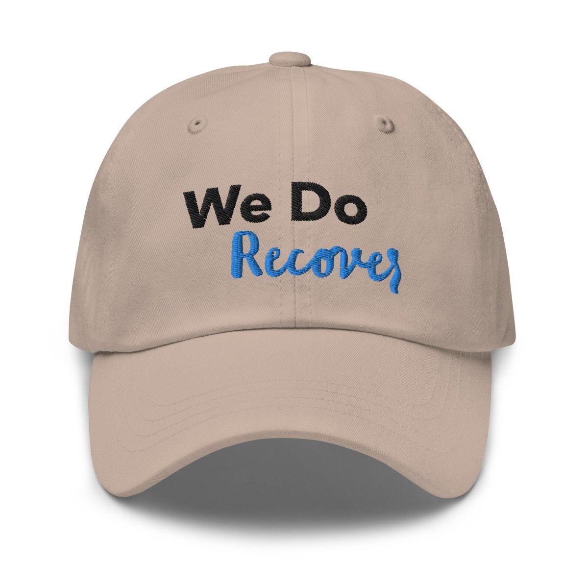 We Do Recover Dad Hat Black Blue Embroidery | Recovery Headwear ...